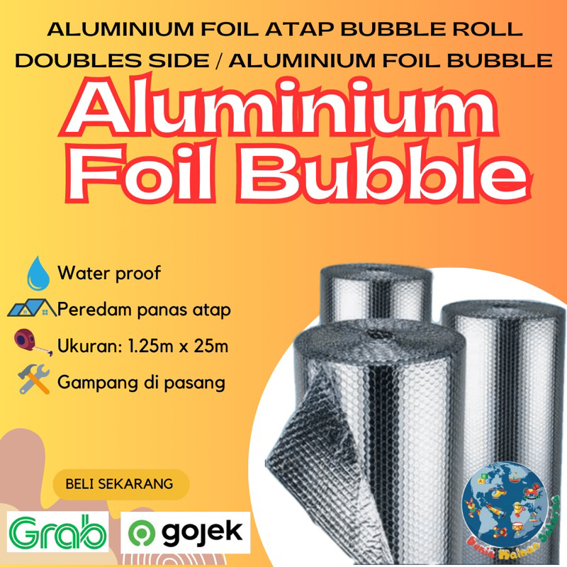 Jual ALUMINIUM FOIL BUBBLE DOUBLE PEREDAM PANAS INSULASI ATAP ROLL ...