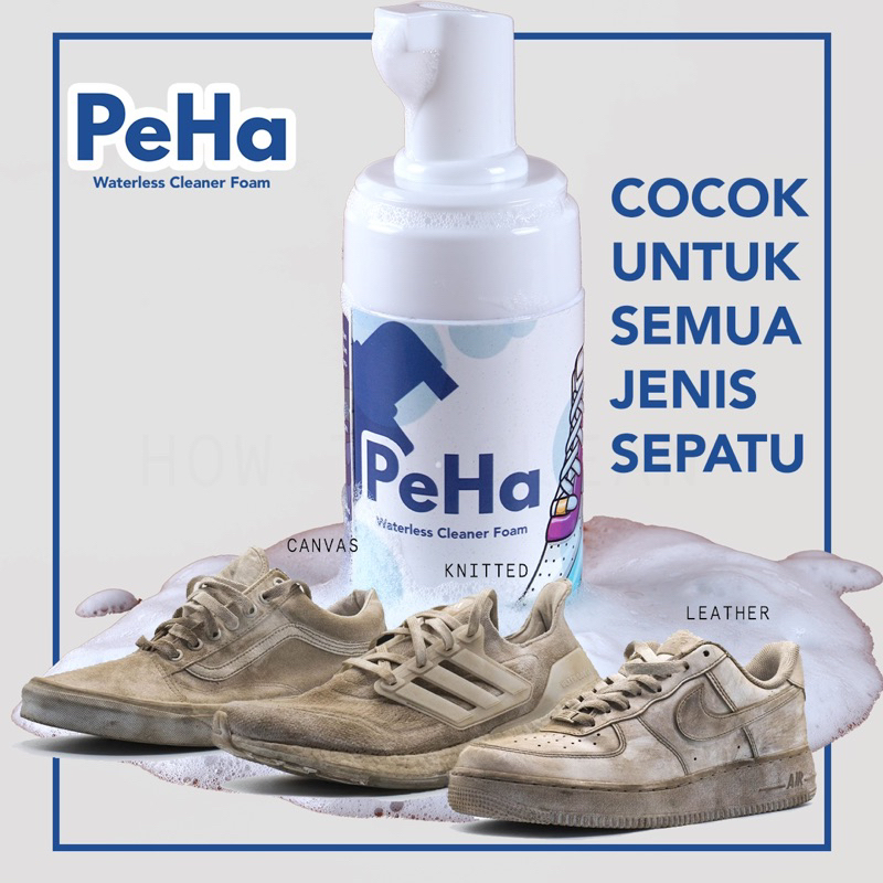 Jual Full Kit Pembersih Sepatu Tanpa Air - PeHa Waterless Cleaner Foam ...