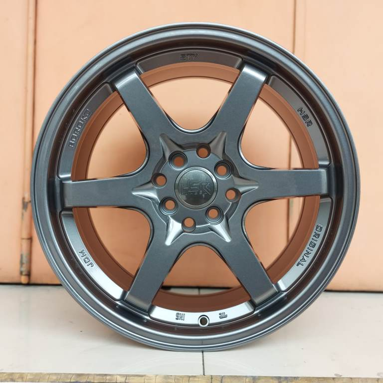 Jual VELG MOBIL MURAH HSR MODEL JDM RACING R17 STY HOLE 4 PCD 4X114,3 4X100 R17 GUN METAL JAZZ ...