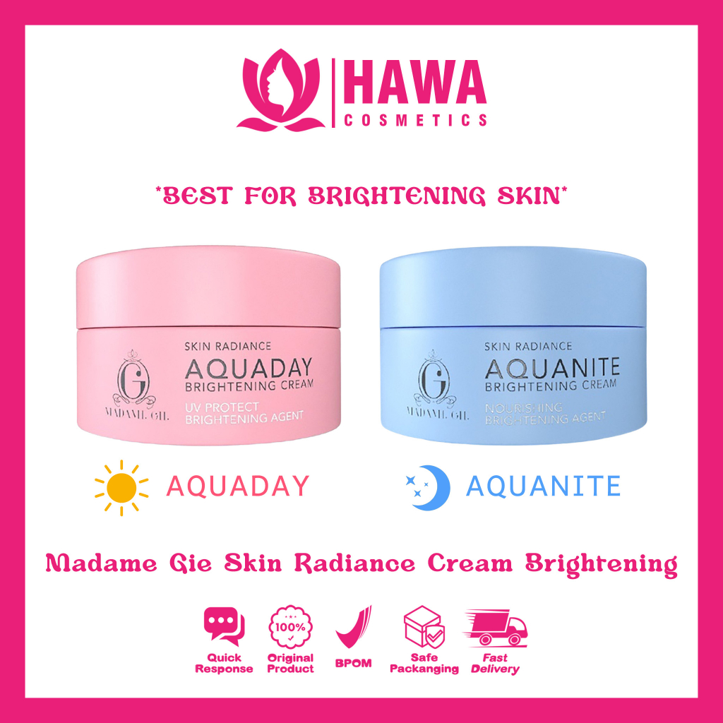 Jual MADAME GIE SKIN RADIANCE AQUADAY / AQUANITE BRIGHTENING CREAM 20ML | Shopee Indonesia