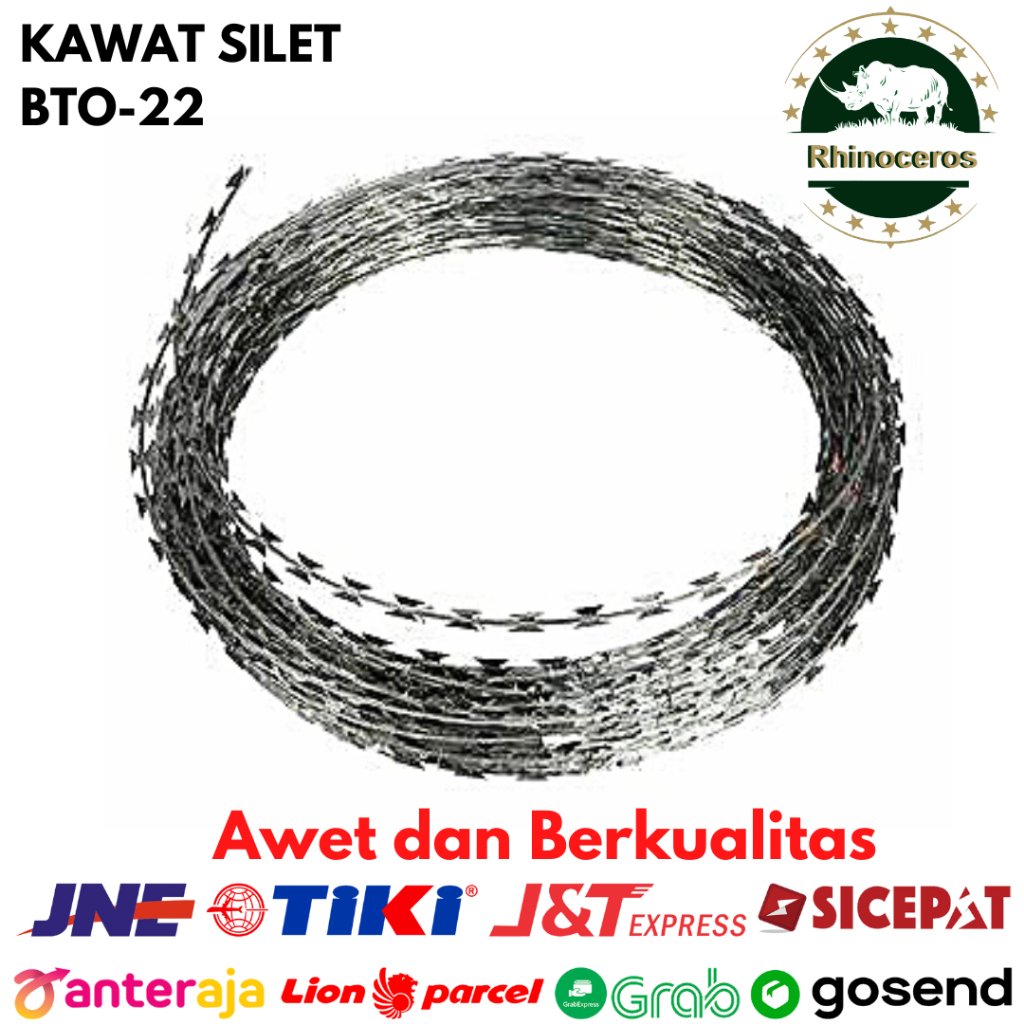 Jual Kawat Duri Silet Razor Wire BTO 22 Kawat Keamanan Kawat Anti ...