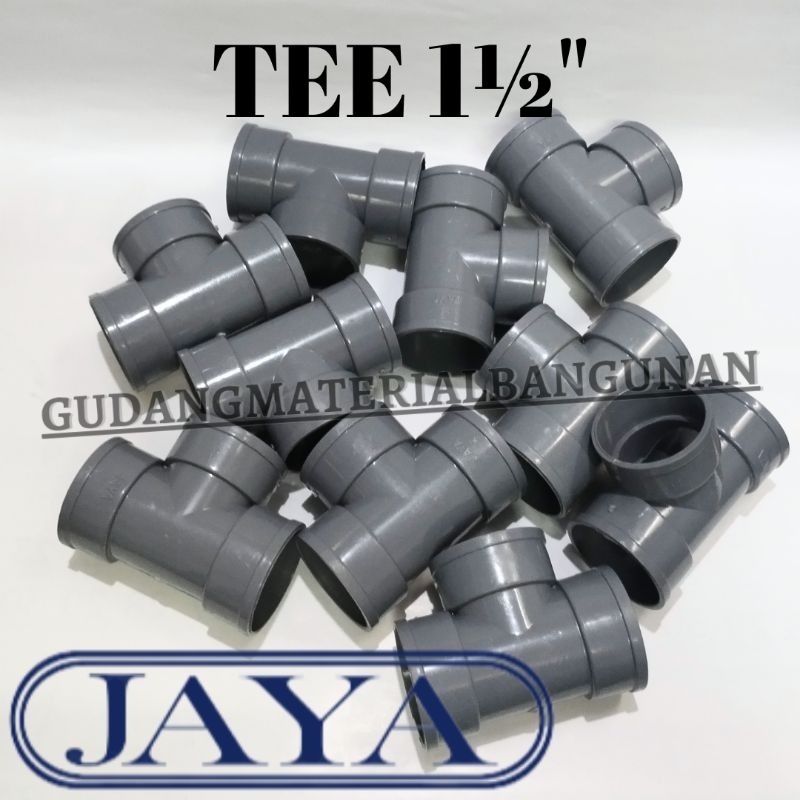 Jual tee PVC JAYA DV 1 1/2" inch Fitting pipa T | Shopee Indonesia