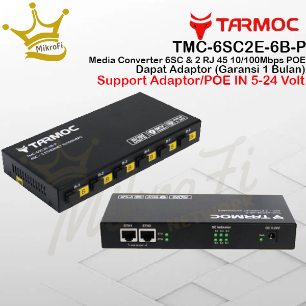 Jual Tarmoc TMC-6SC2E-6B-P | Media Converter Switch 6FO 2LAN / 6 FO 2 ...