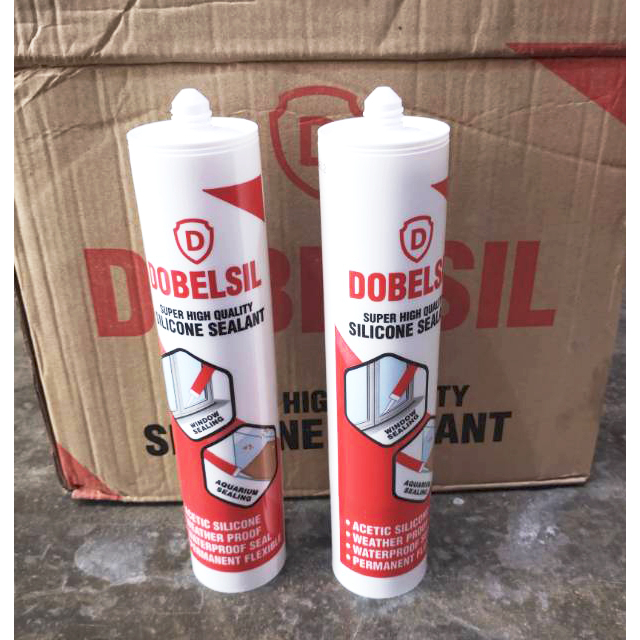 Jual LEM BOTOL SILICONE SEALANT DOBEL SIL / LEM BOTOL KACA DOBEL SIL ...