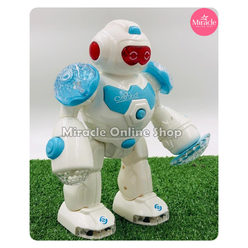 Jual Robot Robotan Jalan Lampu Suara Mainan Anak Robot Baterai | Shopee ...