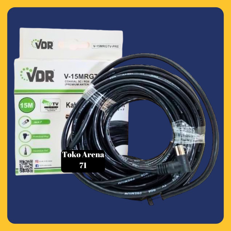 Jual Kabel anten Antena 15 Meter 15Meter kabel Antenna TV RG6 Coaxial Cable VDR 15M 15 M ...