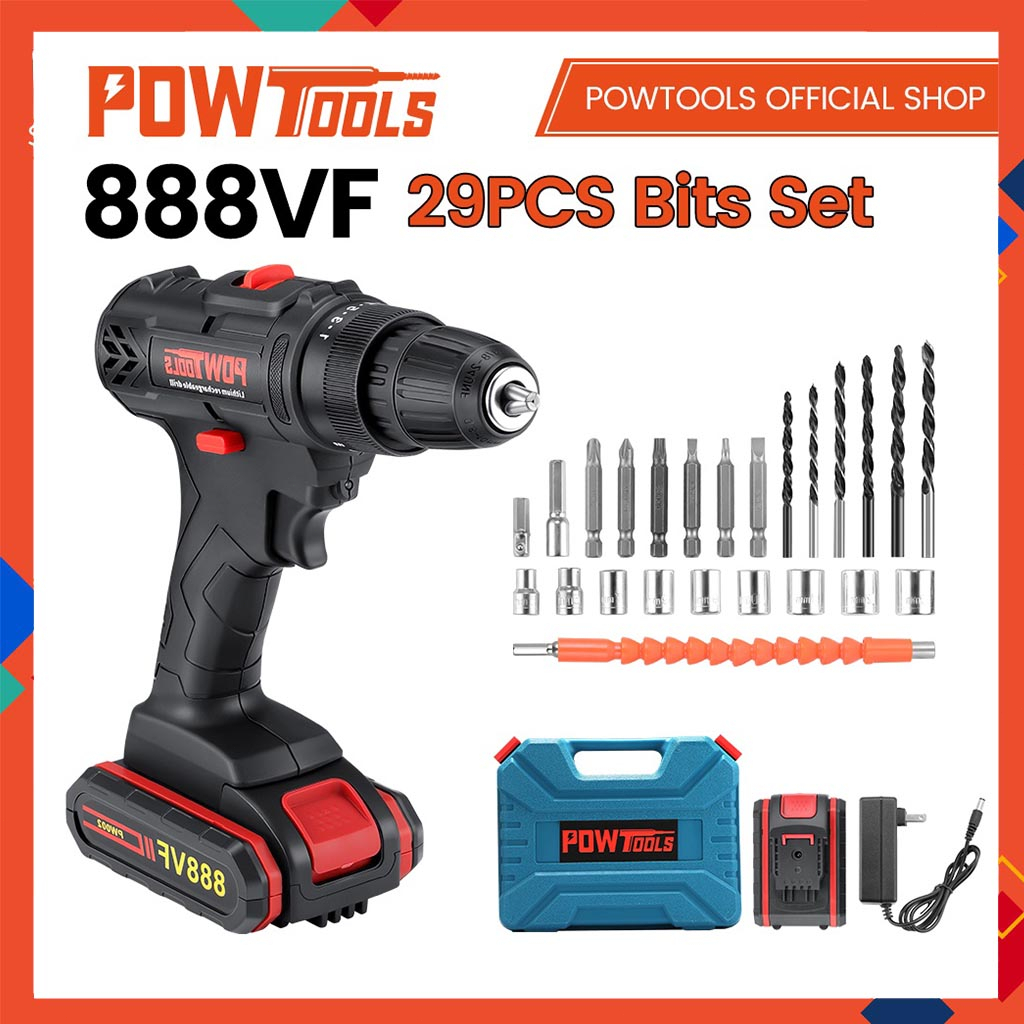 Jual Bor Listrik Electric Drill Cordless Screwdriver Wireless Lithium ...