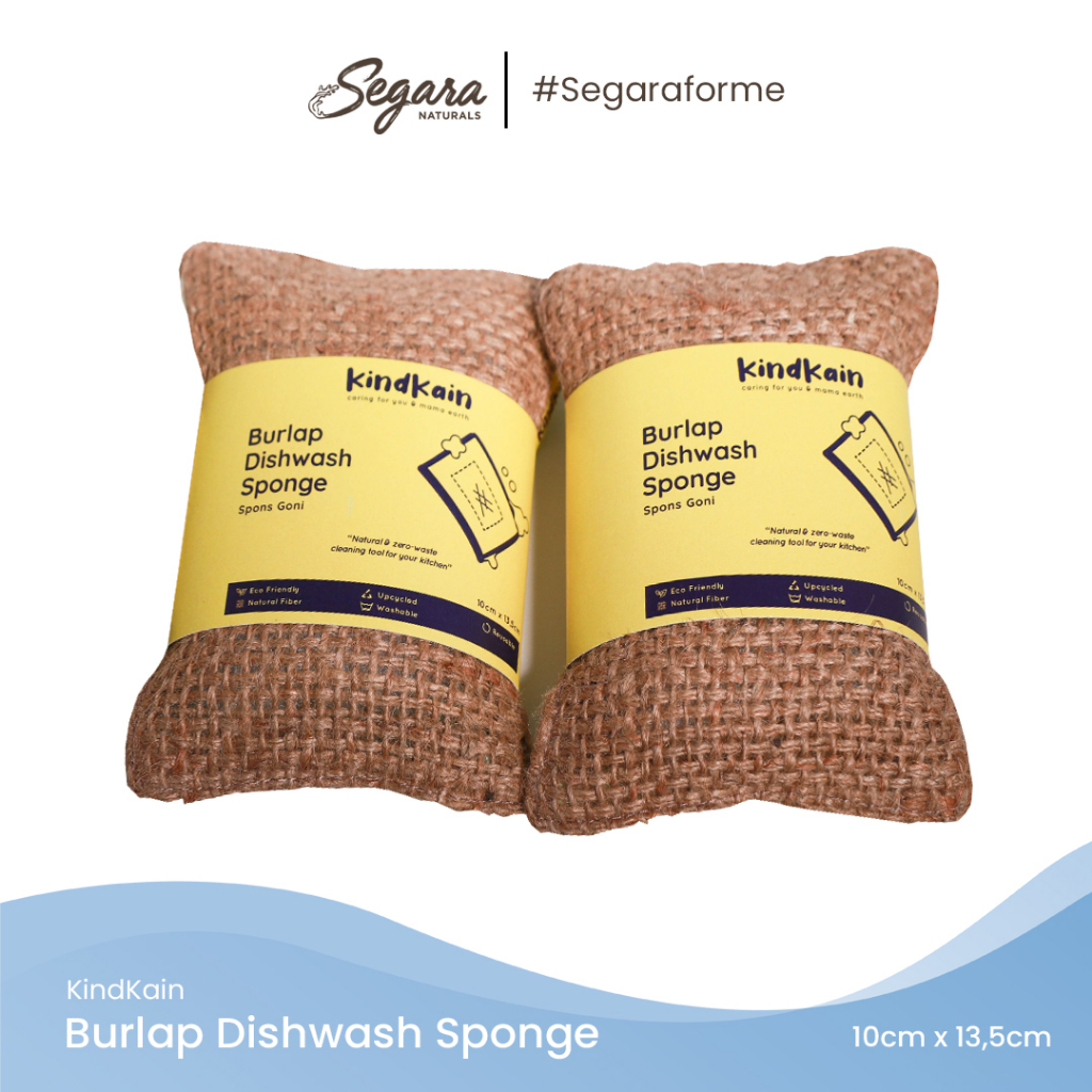 Jual Segara Naturals x Kindkain Burlap Dishwash Sponge Cuci Piring ...