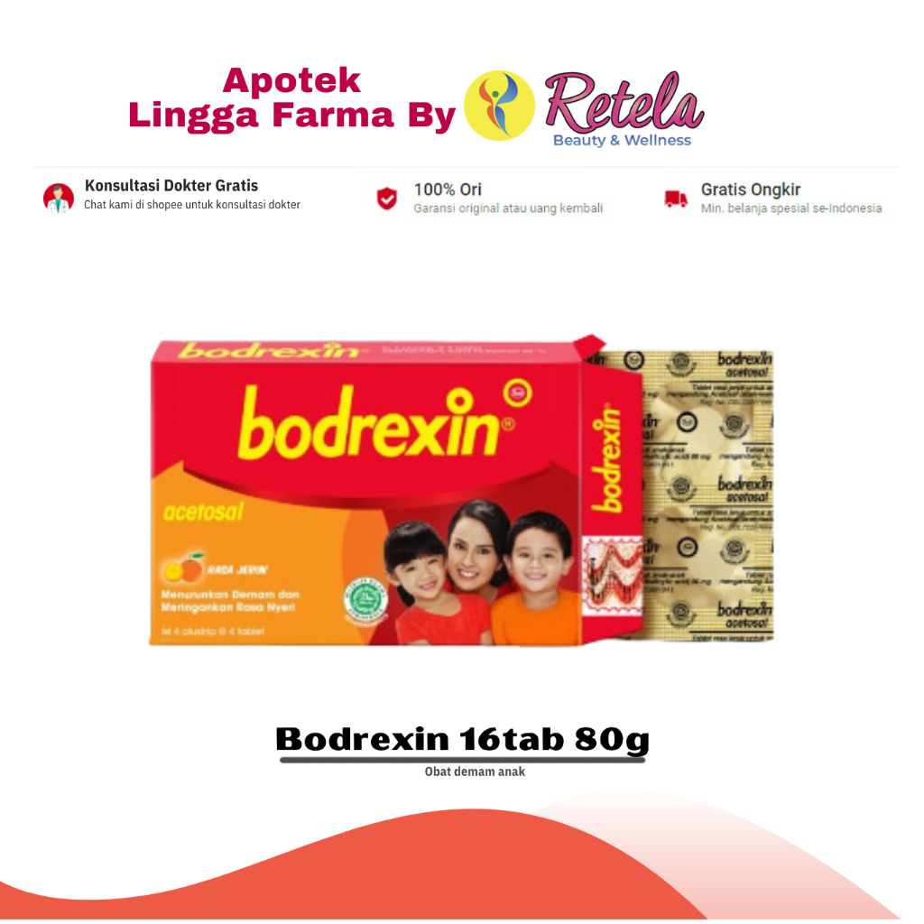 Jual BODREXIN RASA JERUK 4X4 TABLET | Shopee Indonesia