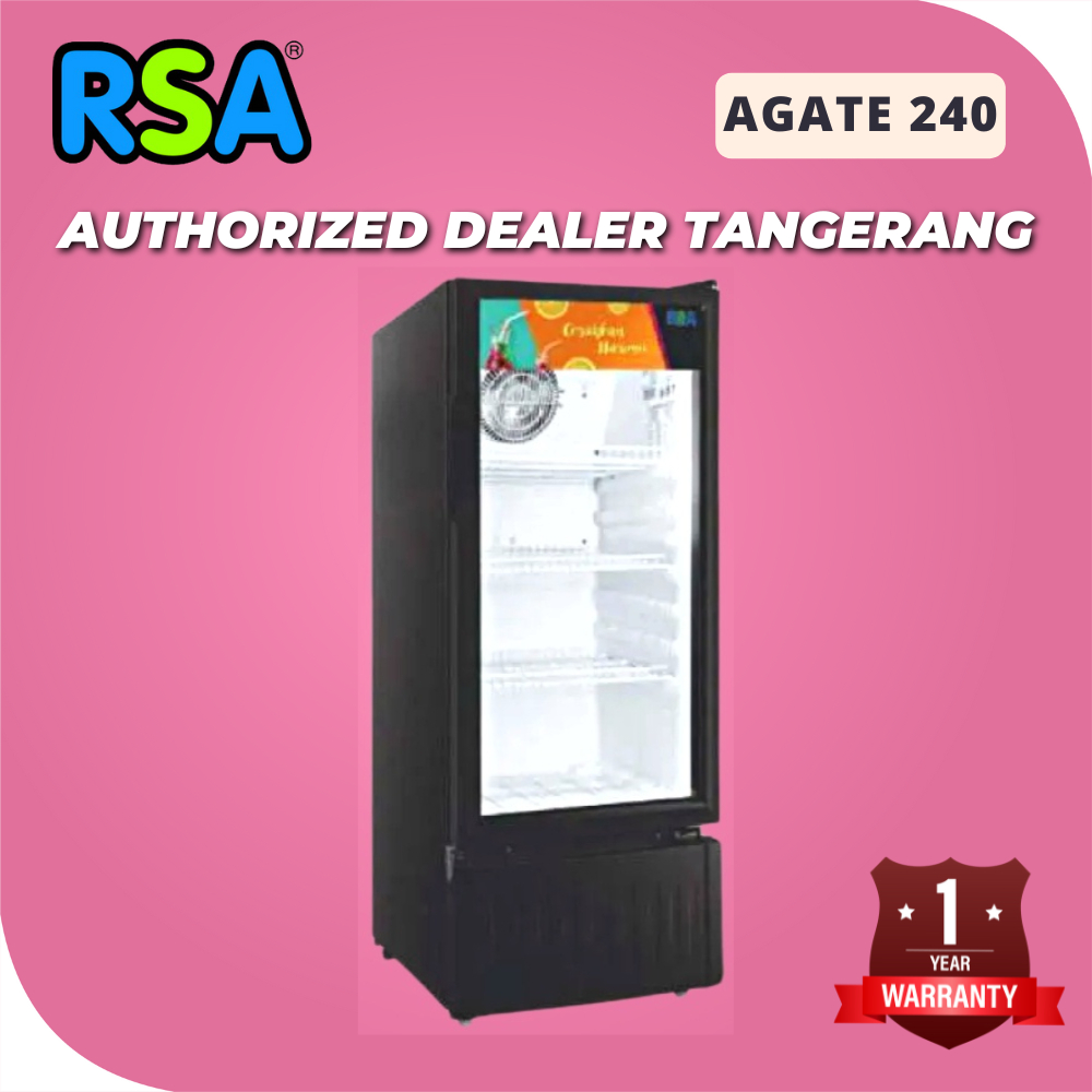 Jual Kulkas Showcase Rsa AGATE 240 N Display Minuman 4 Rak 240N ...
