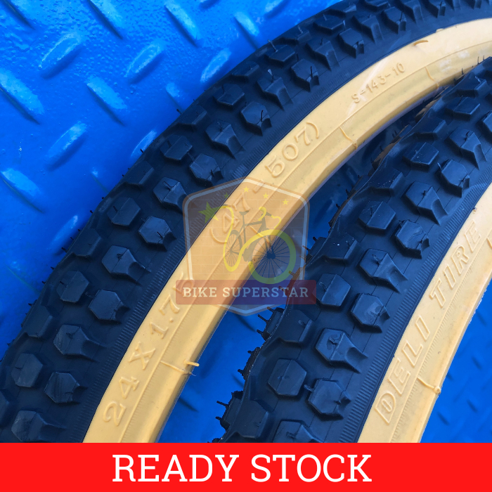 Jual Ban Luar Sepeda 24 x 1.75 SWALLOW Hitam List Kuning CTB Keranjang Gunung MTB | Shopee Indonesia