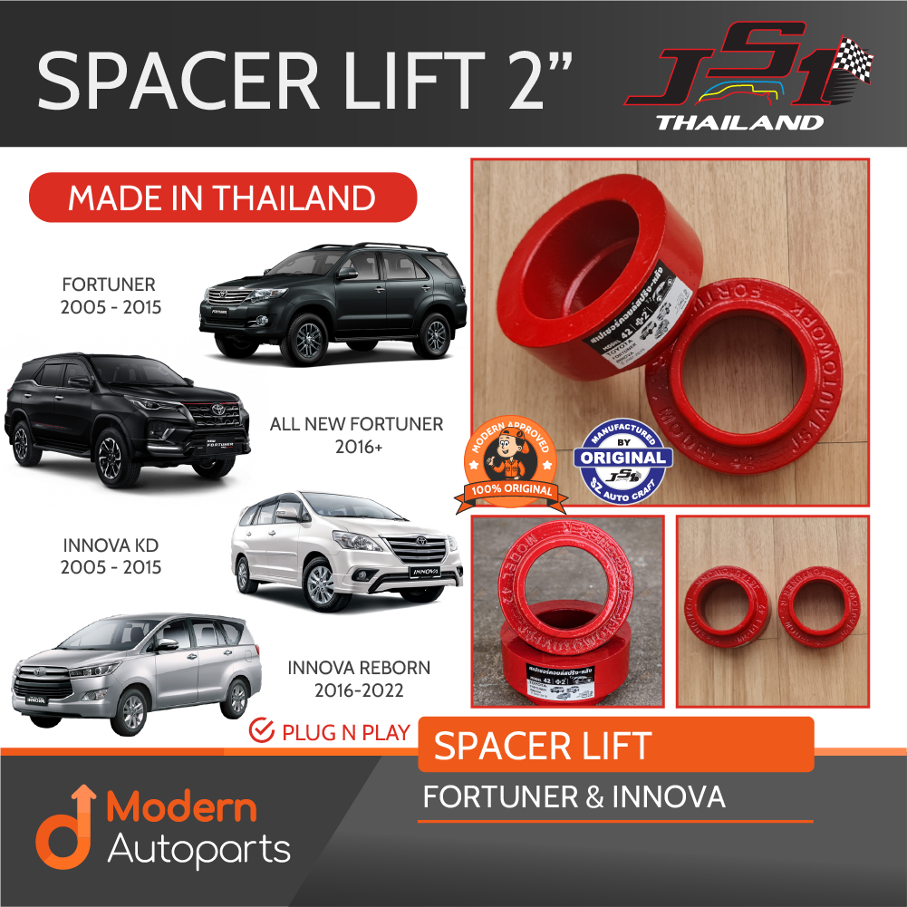 Jual SPACER LIFT 2 INCH BELAKANG FORTUNER INNOVA 2005-2022+ Plug n Play ...