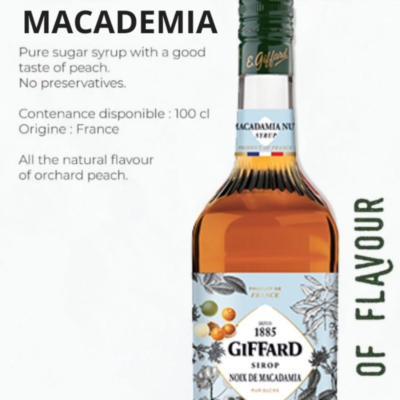 Jual Giffard syrup rasa Macadamia 1liter | Shopee Indonesia