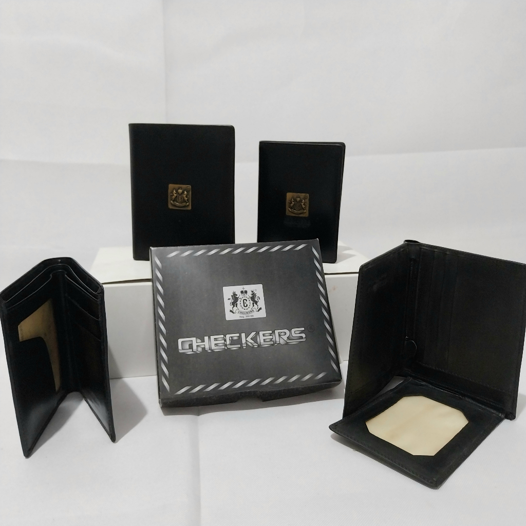 Jual FARNELL - Checkers Black Klasik Dompet Kulit Asli Checkers Model ...