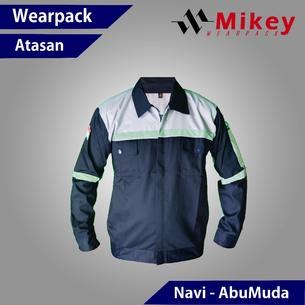 Jual Wearpack Atasan Seragam Kerja Proyek Lengan panjang Warna Navy ...