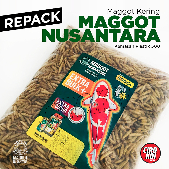 Jual [ REPACK 500GR ] MAGGOT KERING PREMIUM REPACK MAGGOT NUSANTARA ...