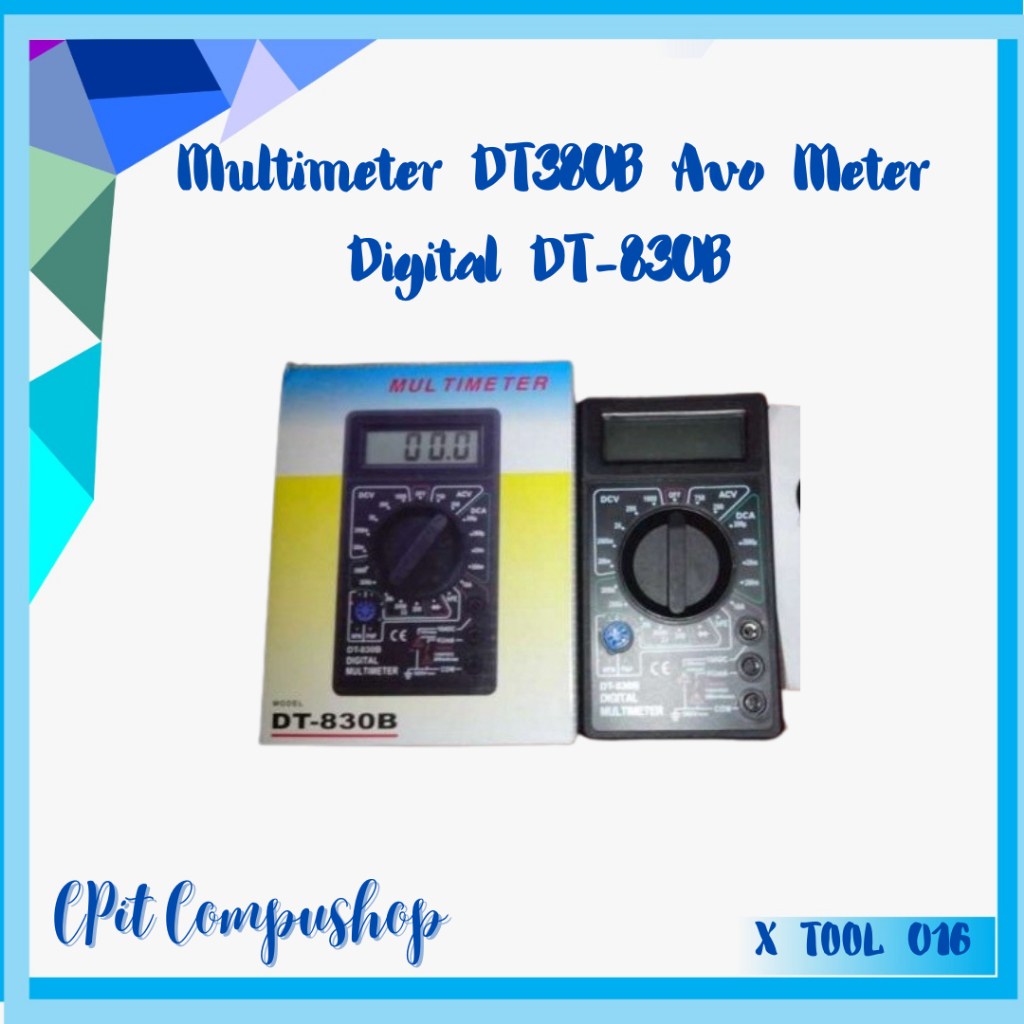 Jual Multimeter DT380B Avo Meter Multitester Avometer Digital DT-830B ...