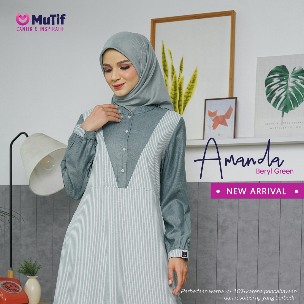 Jual MUTIF - Amanda Lichen - Berryl Green | Terbaru 2023 | Shopee Indonesia