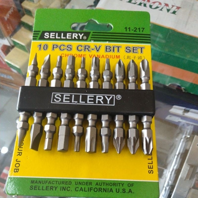 Jual kepala obeng baut set 10pc/mata obeng set sellery | Shopee Indonesia