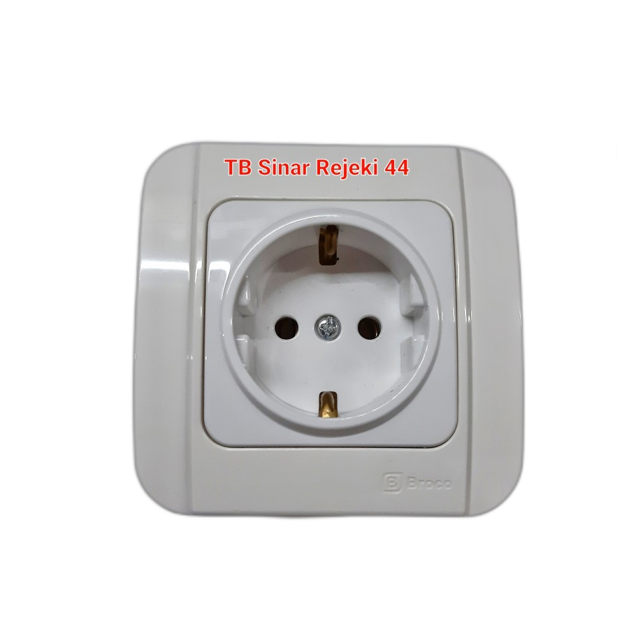 Jual Stop Kontak Lubang Tanam Dalam Tembok Broco 1 Lobang Motif Galeo ...