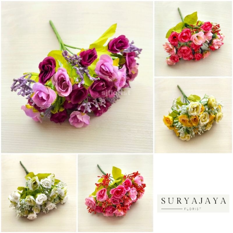 Jual Mawar Mini / Bunga Artificial / Bunga Dekorasi / Bunga Palsu ...