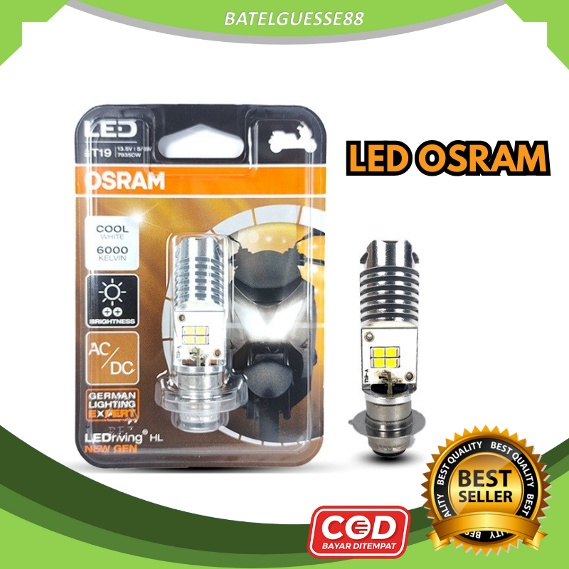 Jual (B88) Lampu Utama Motor LED T19 M5 K1 OSRAM H6 PUTIH AC/DC- Plug n Play | Shopee Indonesia