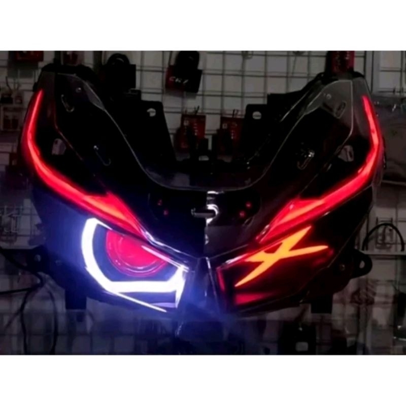 Jual Biled Single Vario LED 125/150 | Costum reflektor Vario 2015-2018 | Shopee Indonesia