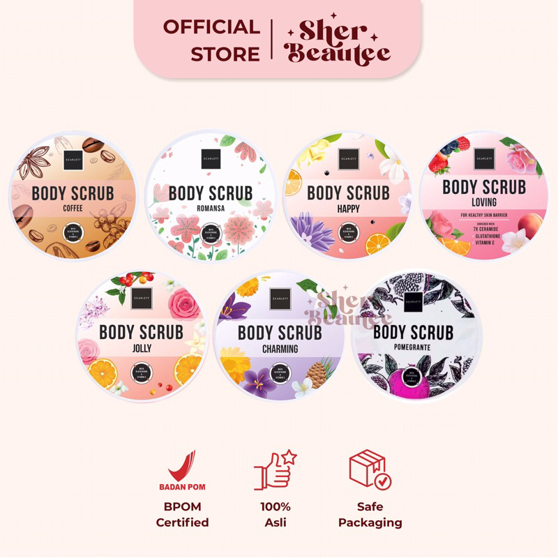 Jual Scarlett Whitening Body Scrub All Varian 300ml | Shopee Indonesia