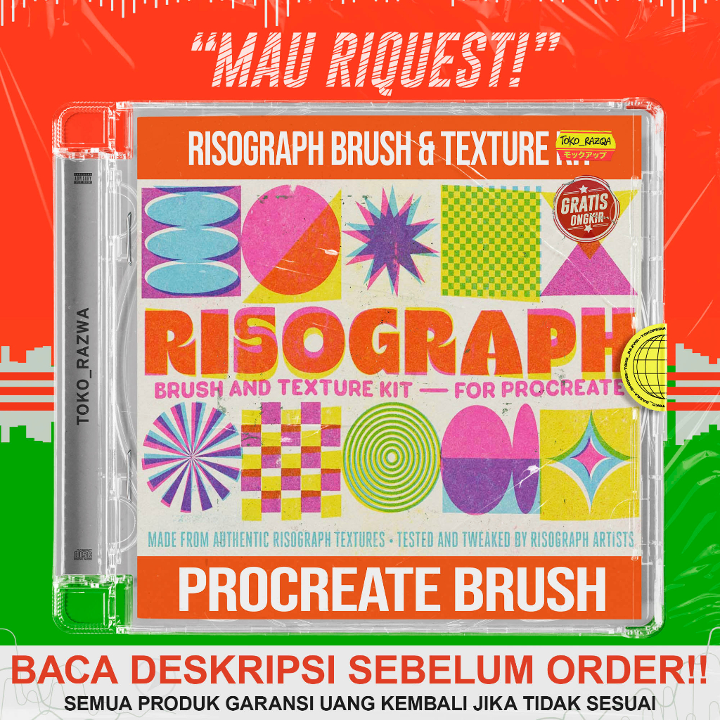 Jual Procreate Brush - Risograph Brush & Texture Kit for Procreate ...