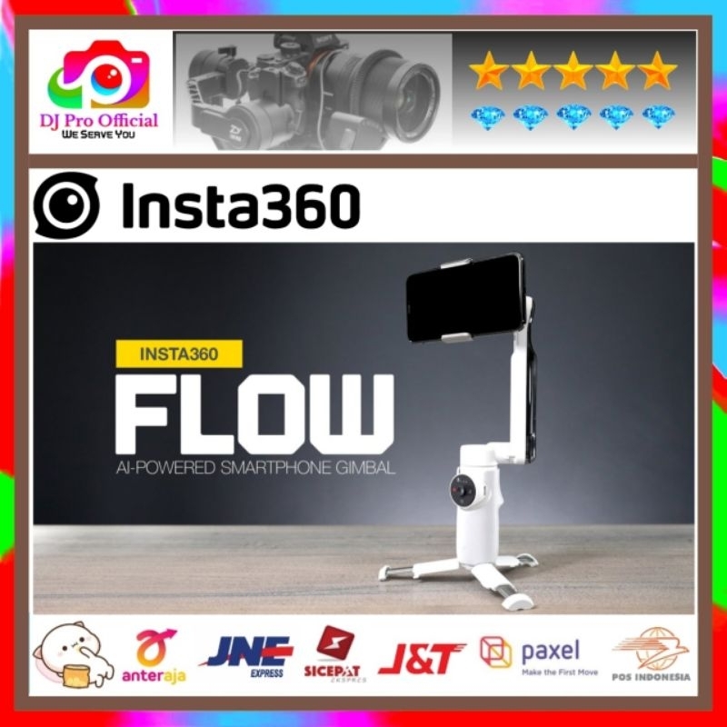 Jual Insta360 Flow Al Auto Tracking Insta 360 3-Axis Stabilizer Stone Gray Al-Powered Gimbal ...