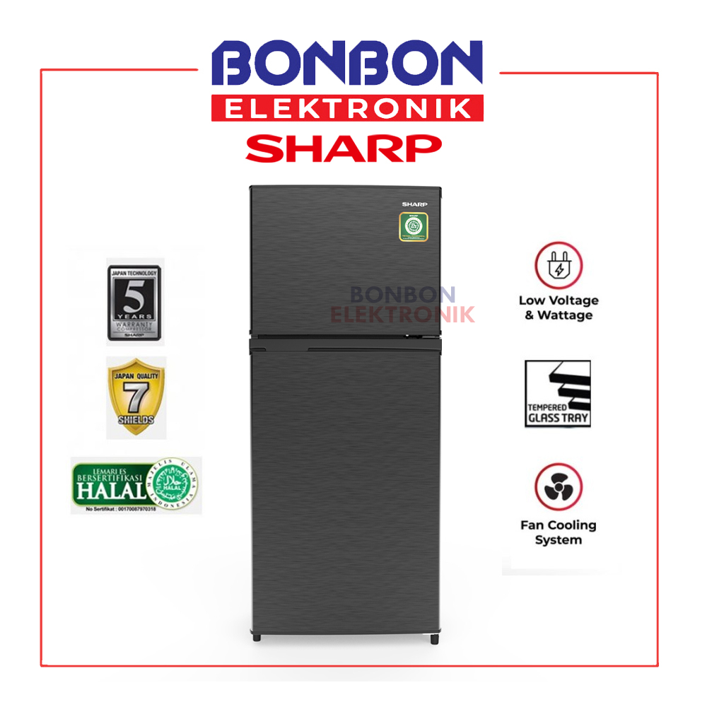 Jual Sharp Kulkas 2 Pintu 152L SJ-195MN-HS LOW WATT / SJ 195 MNHS / 152 ...