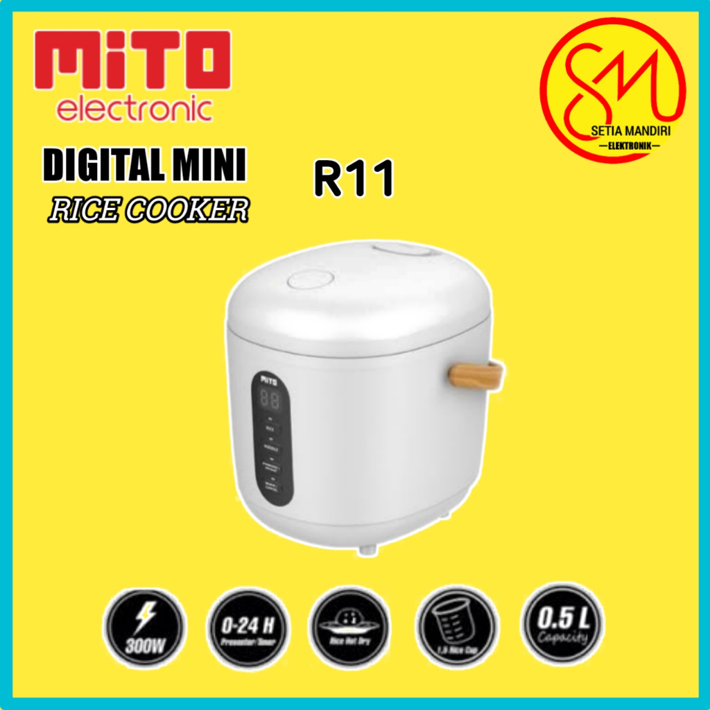 Jual Mito R11 Premium Digital Mini Rice Cooker 0.5 Liter PUTIH | Shopee ...
