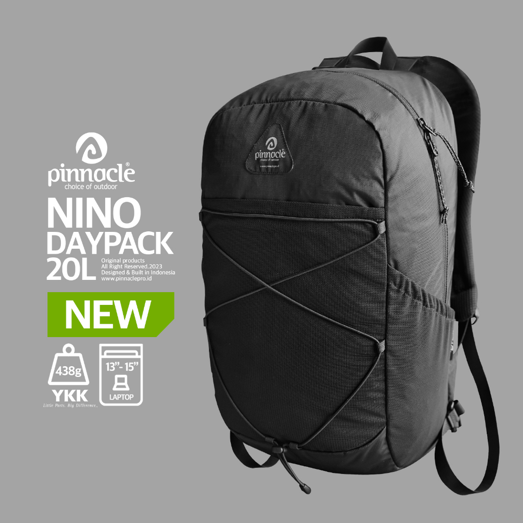Jual Pinnacle Pro Official Nino 20L Backpack Ripstop - Black | Shopee ...