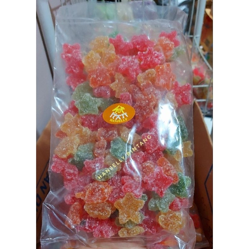 Jual hanjelly bintang 500gram/ jelly rasa buah/ jelly buah bentuk ...
