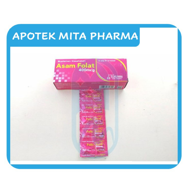 Jual Asam Folat /Folic Acid 400 mcg PER STRIP | Shopee Indonesia
