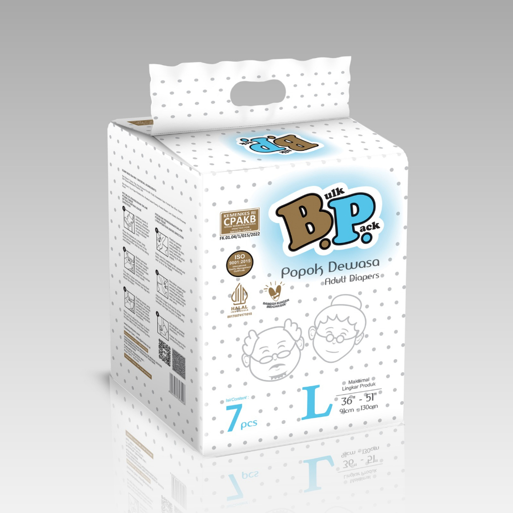 Jual OTO - BP Adult Diaper Popok Dewasa model Perekat ukuran L, isi 7 ...