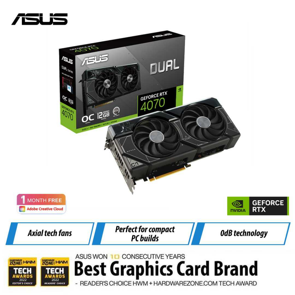 Jual ASUS Dual GeForce RTX™ 4070 OC Edition 12GB GDDR6X | Shopee Indonesia