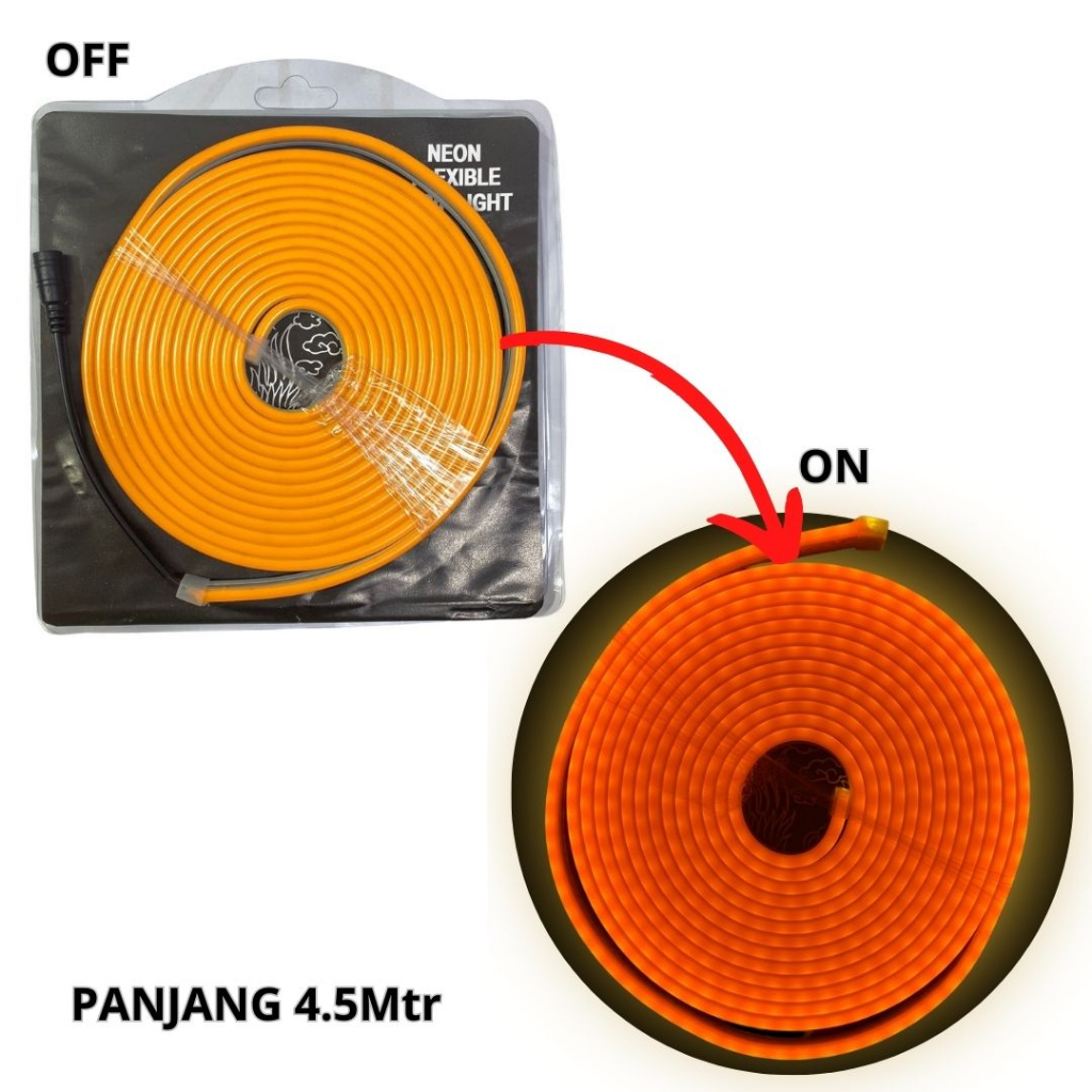 Jual HC Lampu Neon Flex LED Strip Selang Panjang 5M DC 12V Waterproof DIY Plafon Ceiling Indoor ...
