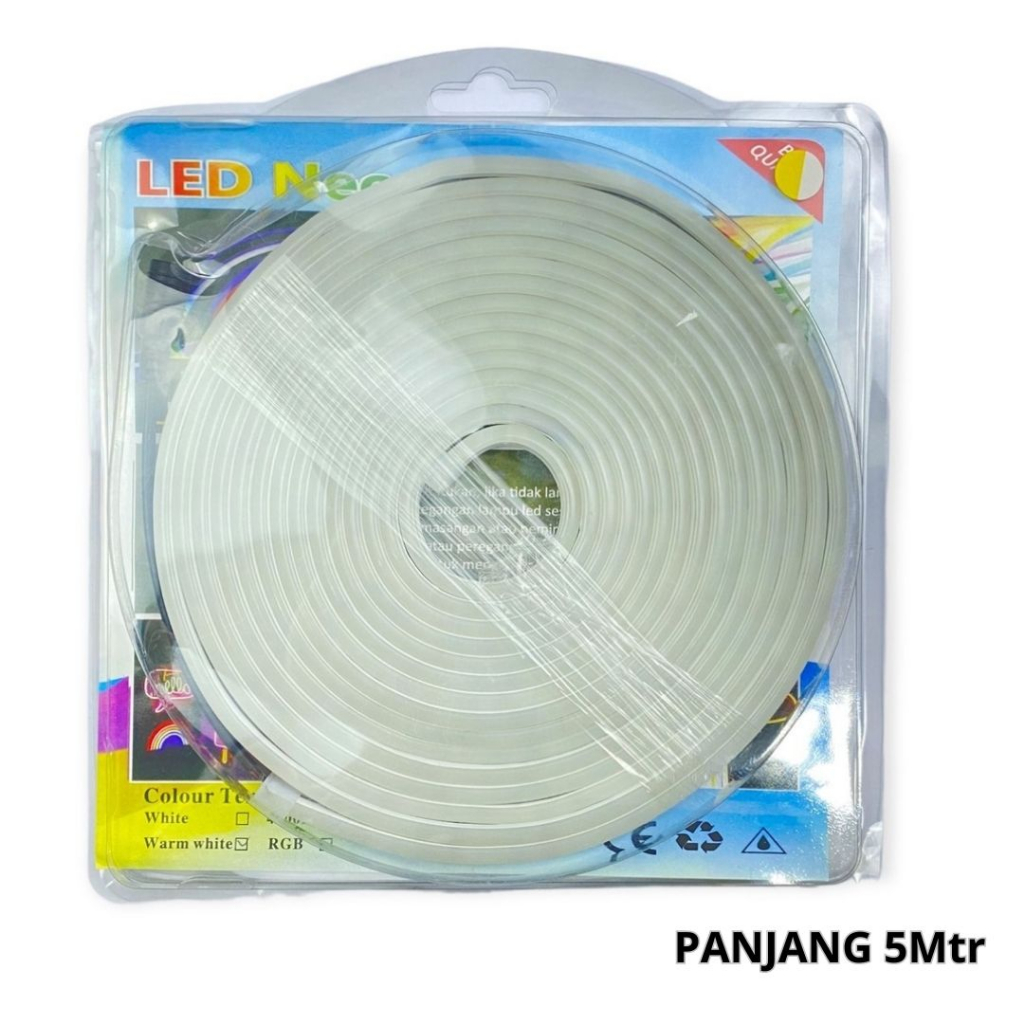 Jual HC Lampu Neon Flex LED Strip Selang Panjang 5M DC 12V Waterproof DIY Plafon Ceiling Indoor ...