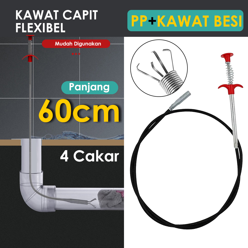 Jual Alat Capitan Pembersih Pipa Saluran Air Kawat Pembersih Saluran Lubang Air Pipa Wastafel ...
