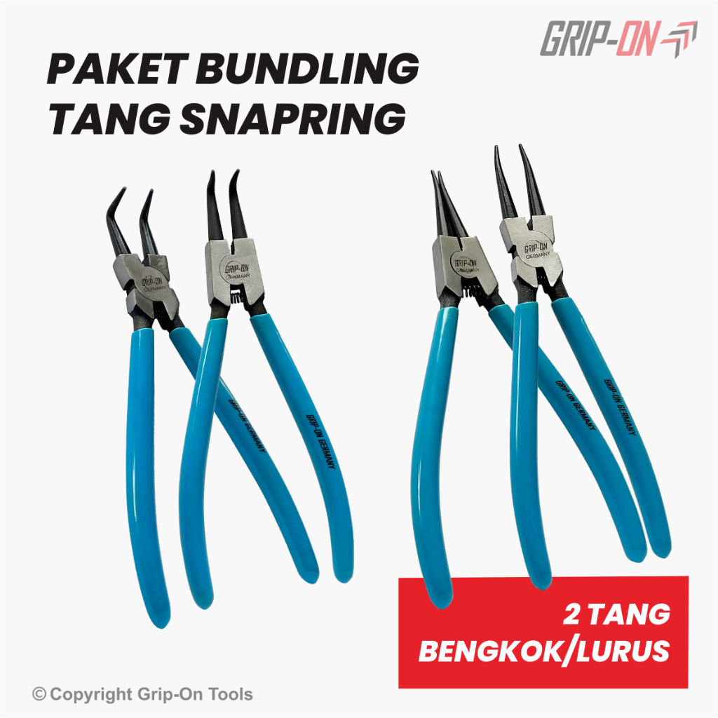 Jual Grip-On Paket Hemat Tang Snapring 7" Tang Spi Circlip Pliers ...