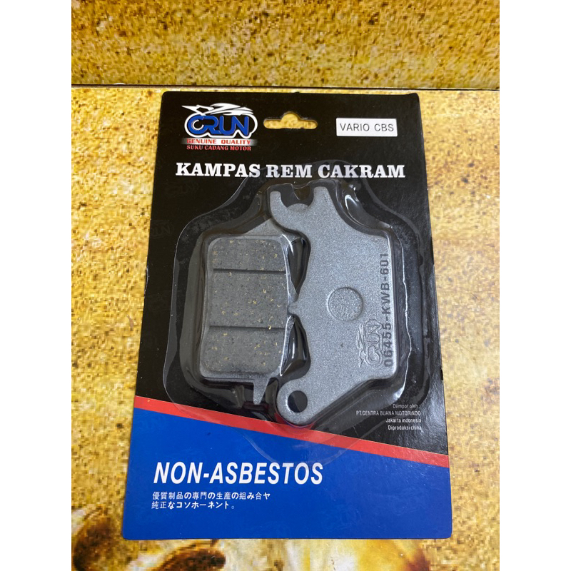 Jual Dispad PRESS Cakram Depan Vario Cbs / Kampas Rem Depan Cakram ...