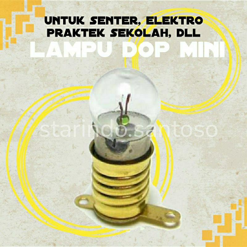 Jual Dop senter 2,5v E10 lampu bohlam mini praktek sekolah | Shopee ...