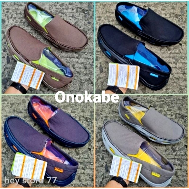 Jual Sepatu Crocs Pria Tideline Sport Canvas | Shopee Indonesia