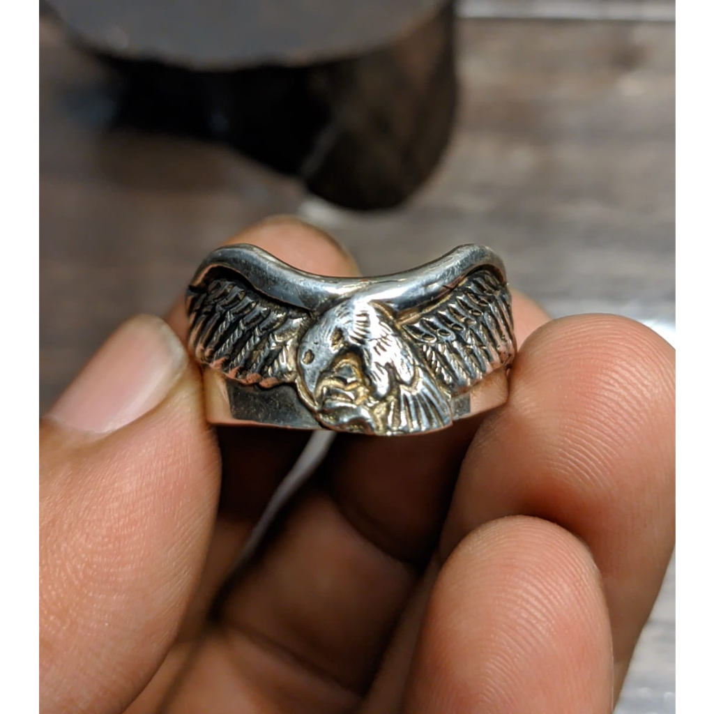 Jual Ring Perak 925 HM Ukir Garuda Unik Tebal | Shopee Indonesia