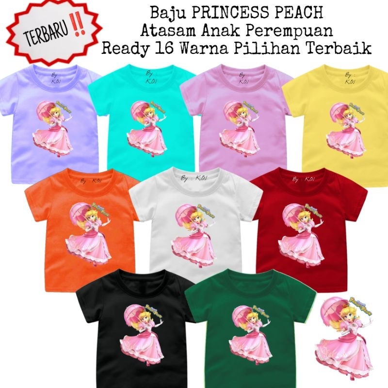 Jual KOI - Baju kaos Anak Cewek 1-12 Tahun TERBARU PRINCESS PEACH ...