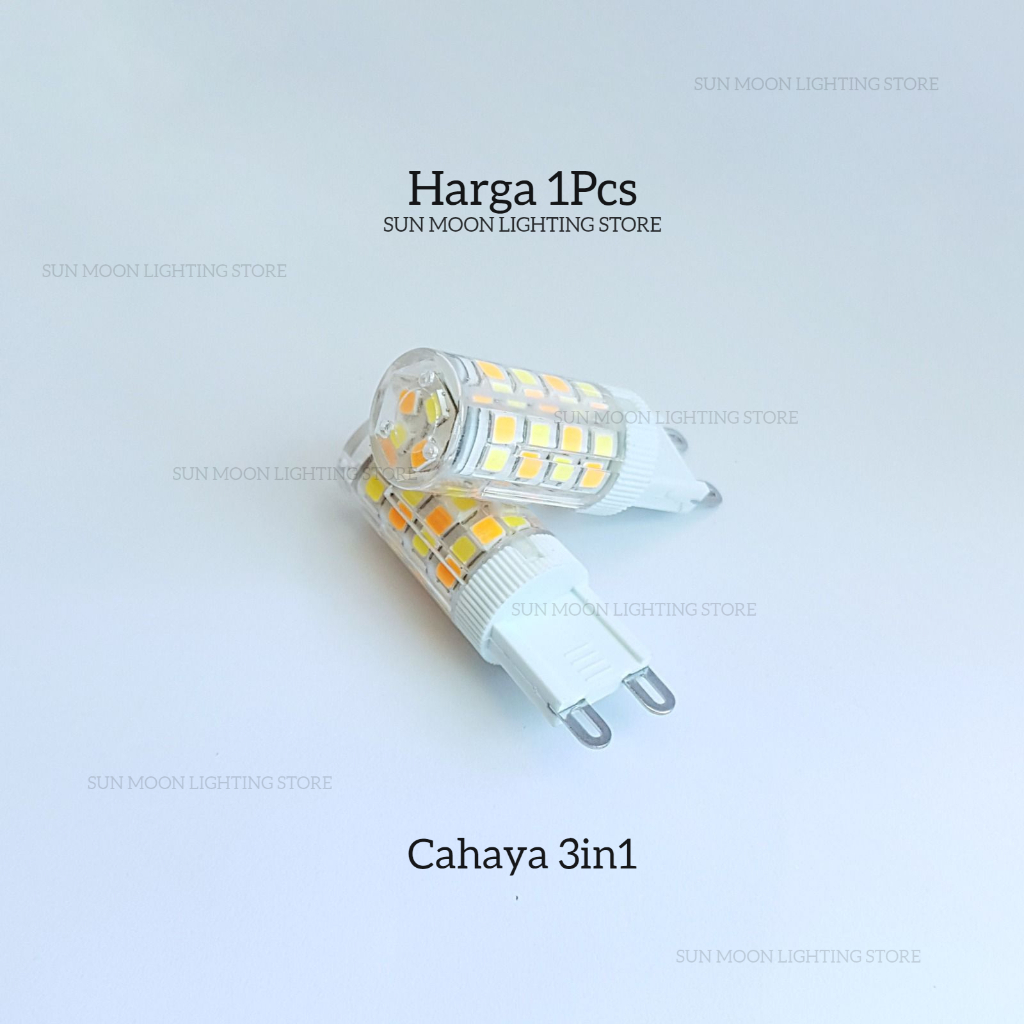 Jual Lampu Halogen Kacang led kaki G9 5W 3warna cool white warm white putih | Shopee Indonesia