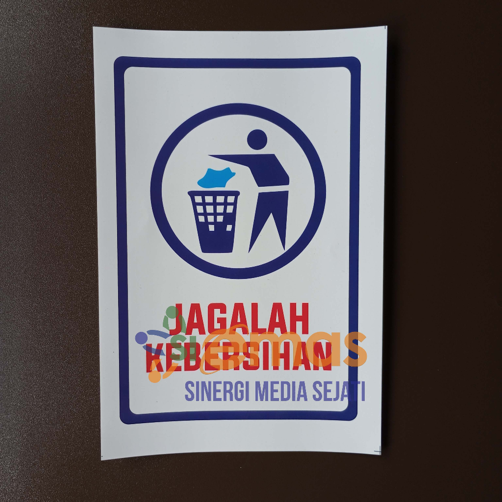 Jual Stiker Jagalah Kebersihan | Sticker Buang Sampah di Tempat Sampah ...