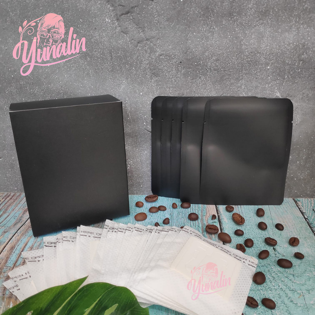 Jual PAKET DRIP BAG + SACHET + BOX DRIP HITAM POLOS | PAKET LENGKAP BOX ...