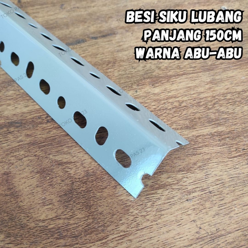 Jual Besi Siku Lubang Tebal 1mm Panjang 150cm 150 cm Warna Abu-abu Besi ...